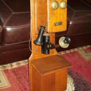 Early Northern Electric Double Wood Box Telephone Antique Wall Mount ...
