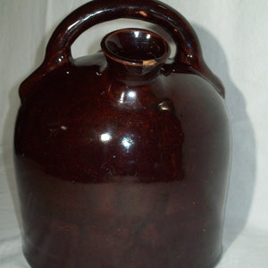 Rare Primitive 1 Gallon Stoneware Water Crock Jug With a Vent Spout ...
