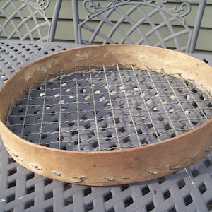 Primitive Bent Wood Garden Sieve / Potato Riddle ~ Awesome Display ...