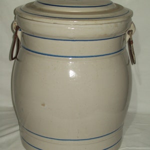 Primitive #5 Red Wing Stoneware Water Cooler Crock ~ Early Antique ...