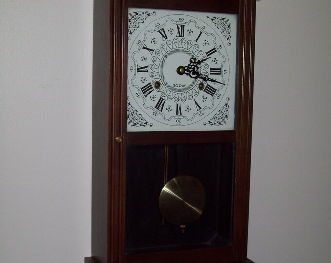 Vintage Japan Regulator Wall Clock Key Wind Pendulum Movement Clock is ...