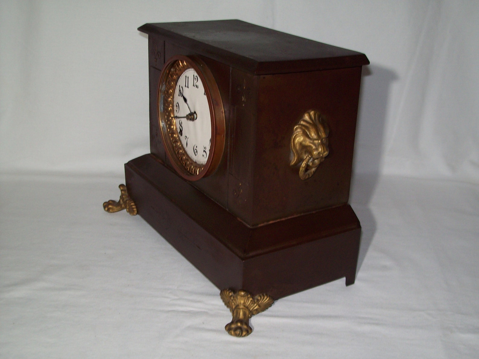 Antique Ansonia Metal Mantel Clock Key Wind Pendulum - Etsy