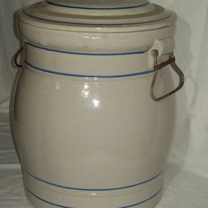 Primitive #5 Red Wing Stoneware Water Cooler Crock ~ Early Antique ...