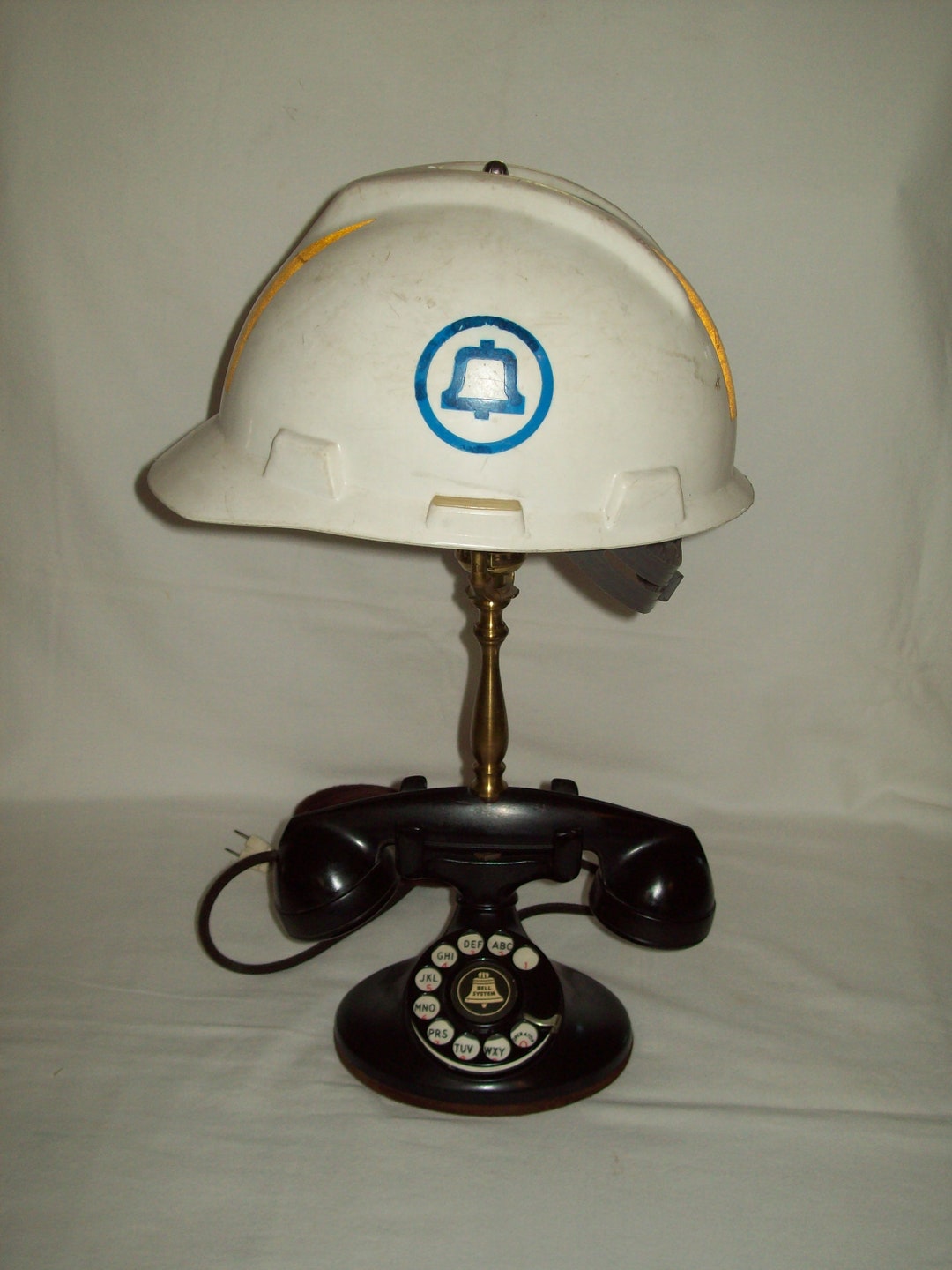 Early Bell System Telephone Light With Hard Hat Works Does Display Well ...