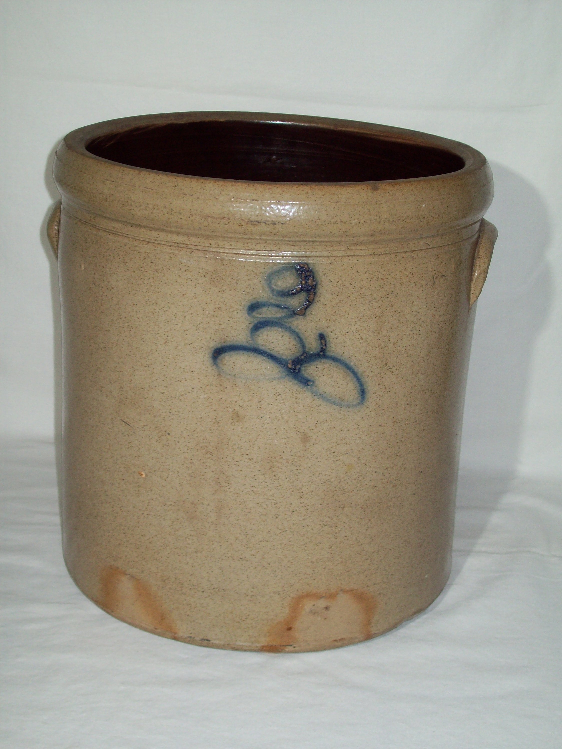 Primitive #3 Stoneware Crock ~ Maybe Early Red Wing ? ~ Salt Glazed ...