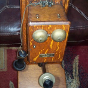 Early Northern Electric Double Wood Box Telephone Antique Wall Mount ...