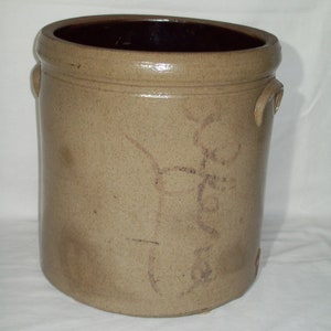 Primitive #3 Stoneware Crock ~ Maybe Early Red Wing ? ~ Salt Glazed ...