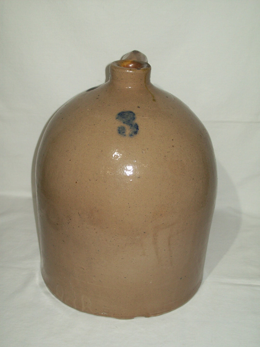 Primitive 3 Gallon Stoneware Crock Jug Turkey / Tar Drips ~ Awesome ...