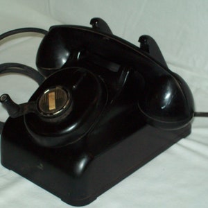 Antique Leich Desk Telephone ~ Early Bakelite Pone Unit ~ Does Display ...