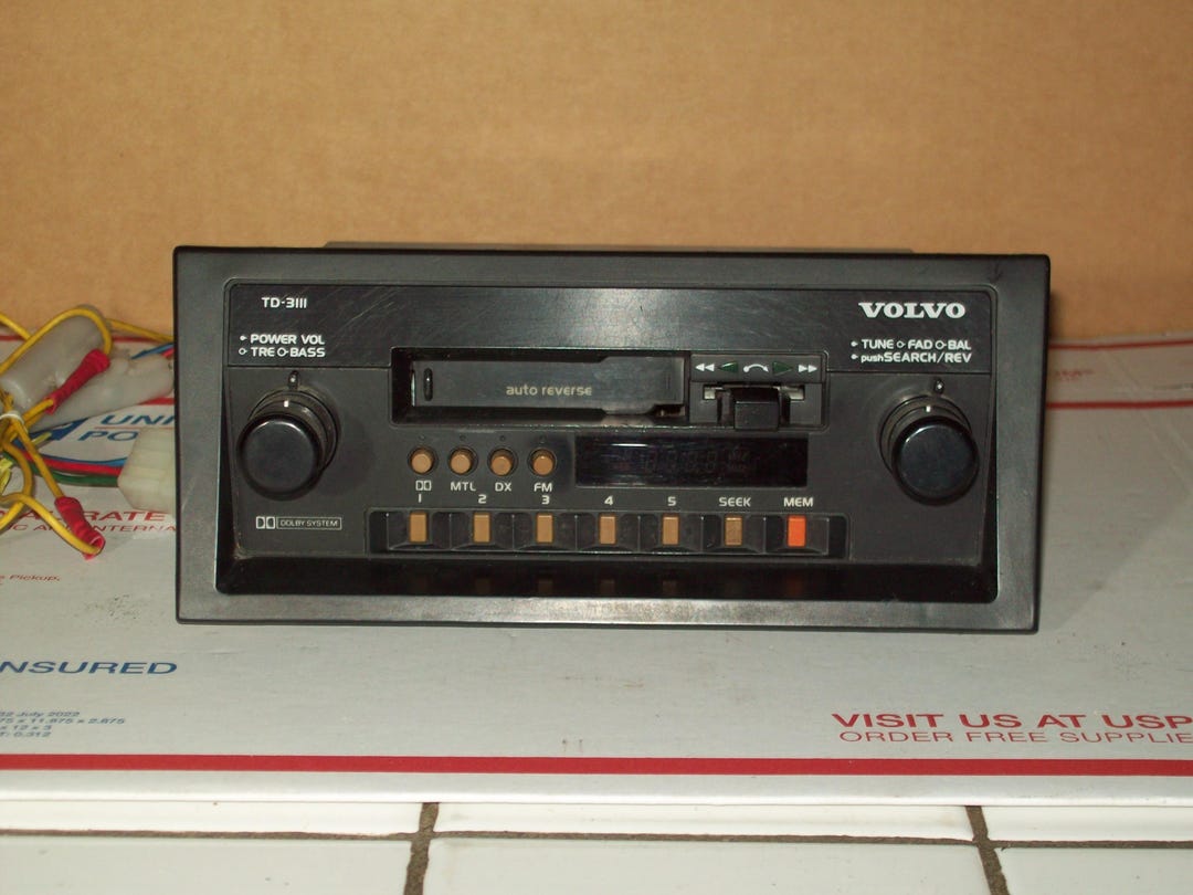 Vintage Volvo AM/FM Cassette Radio ~ Model No. TD-3111 ~ BGB9J5CZ232P ...