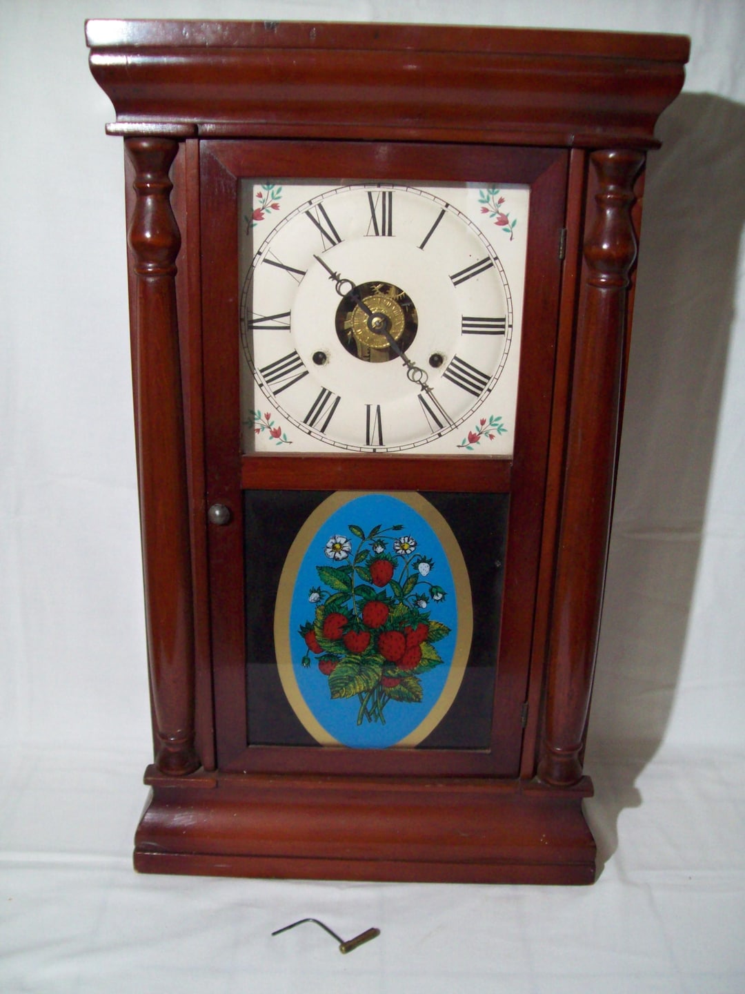 Antique Seth Thomas Mantle Clock ~ Key Wind Pendulum Weighted Movement ...