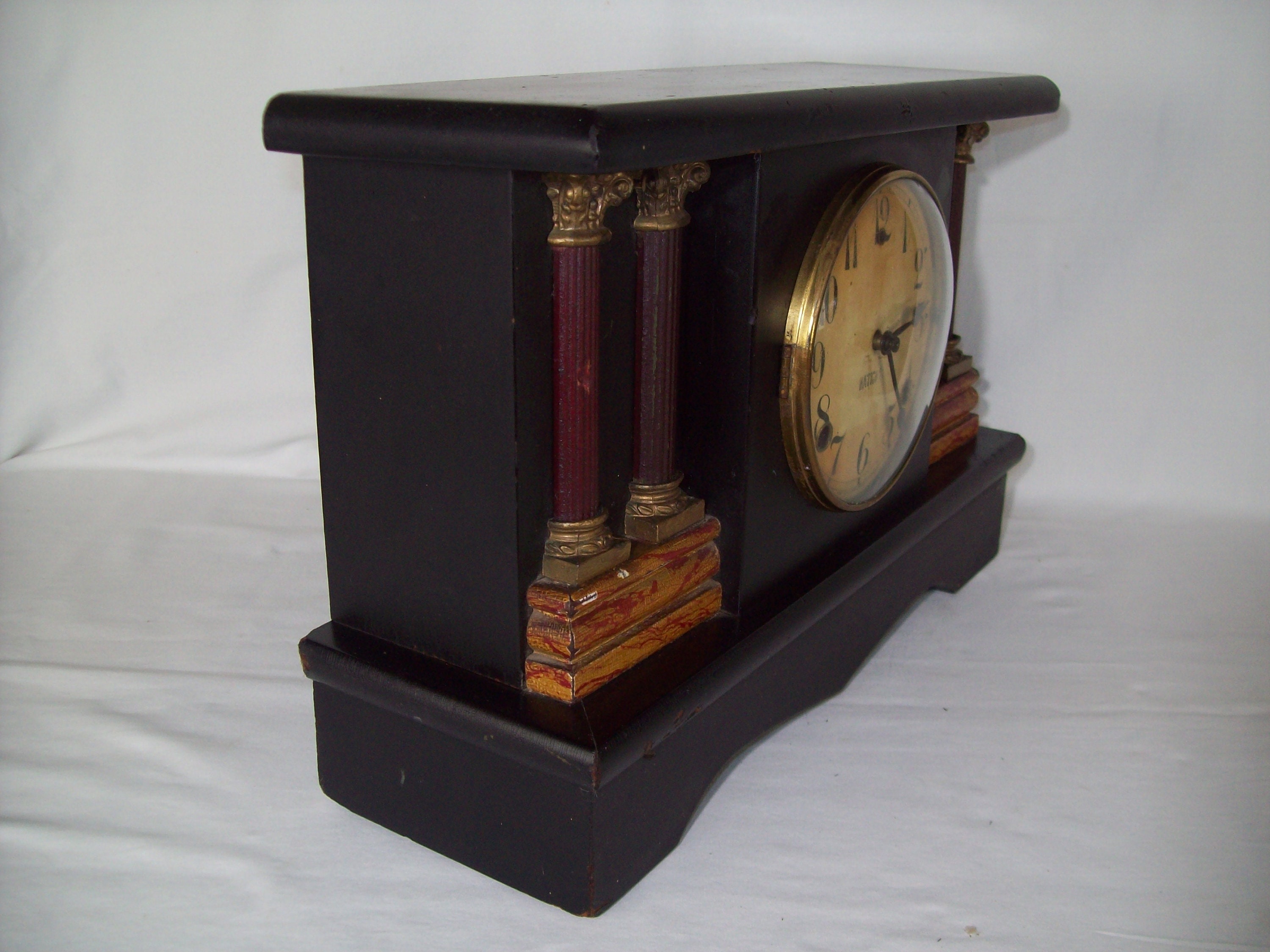 Antique Key Wind Pendulum Movement Mantle / Shelf Clock ~ Does Work ...