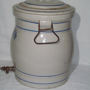 Primitive #5 Red Wing Stoneware Water Cooler Crock ~ Early Antique ...
