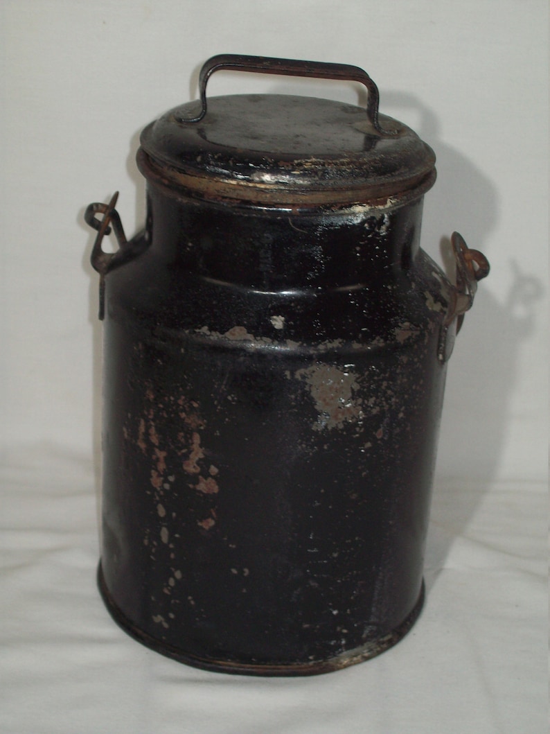 Vintage 1 Gallon Metal Cream Can ~ 4 Quart Milk Pail ~ Nice Farmhouse ...