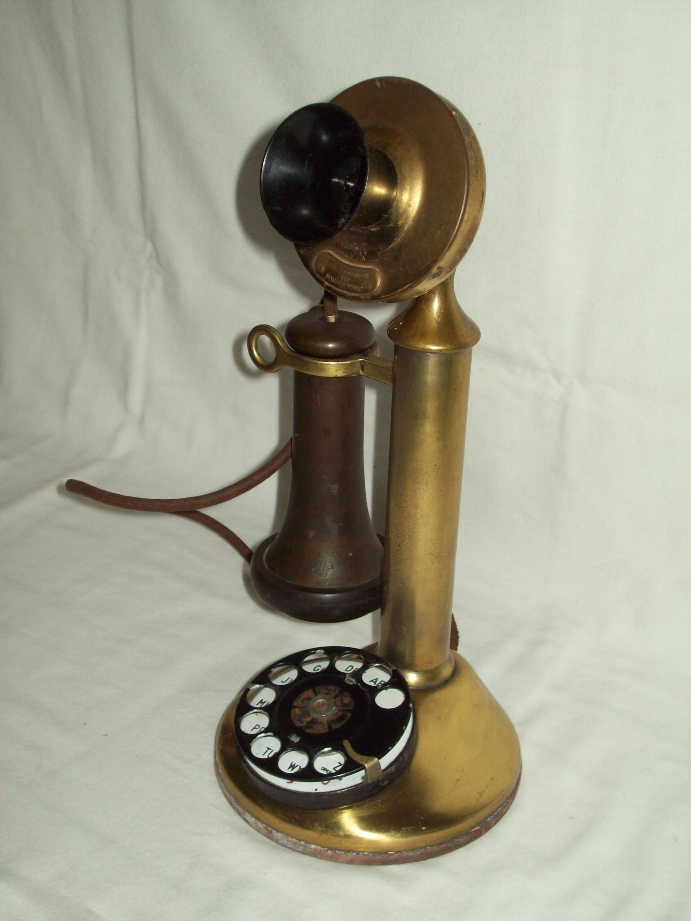 Early 1900's American Bell Antique Rotary-dial Candlestick Telephone ...
