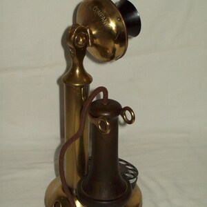 Early 1900's American Bell Antique Rotary-dial Candlestick Telephone ...