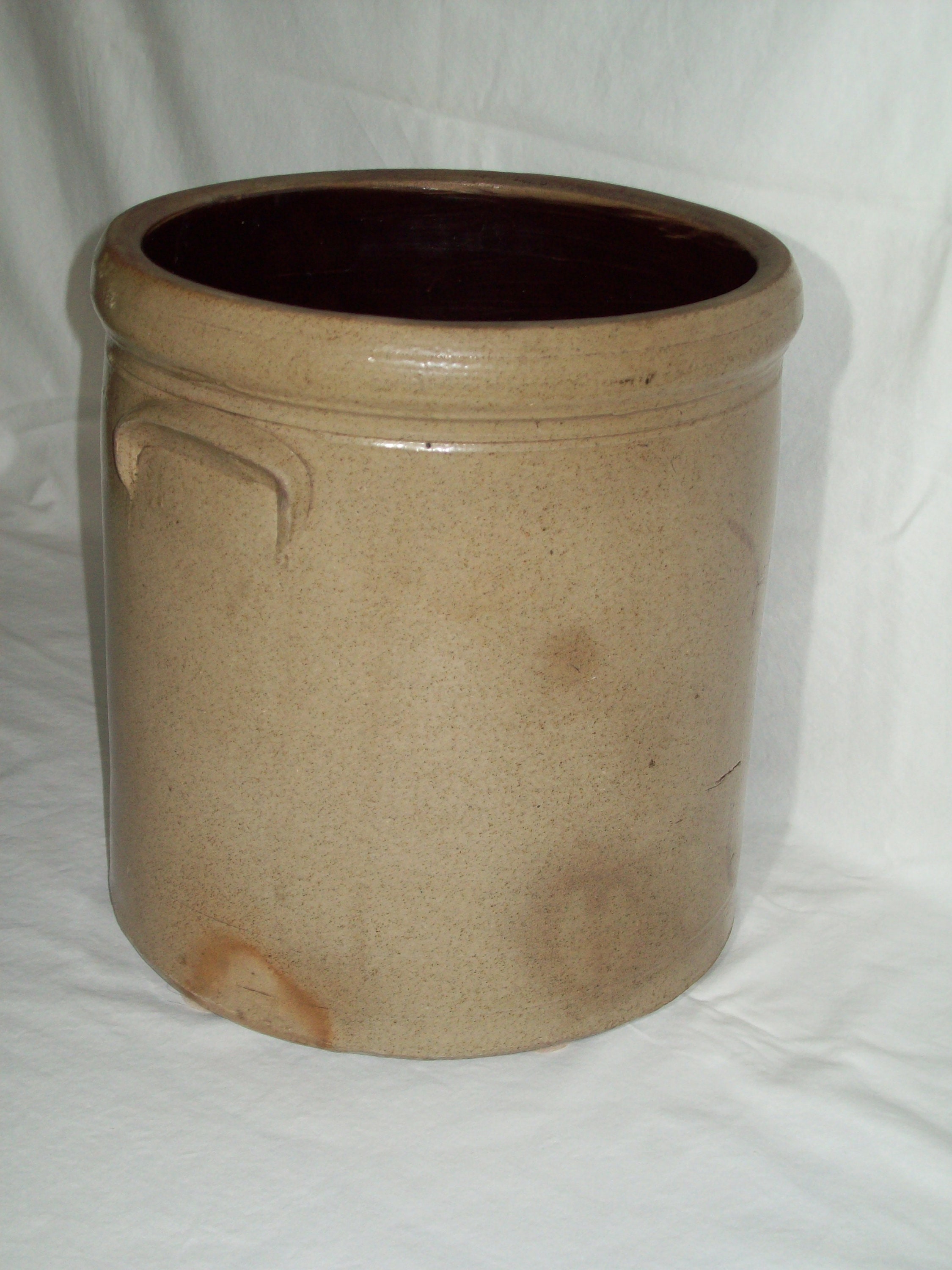 Primitive #3 Stoneware Crock ~ Maybe Early Red Wing ? ~ Salt Glazed ...