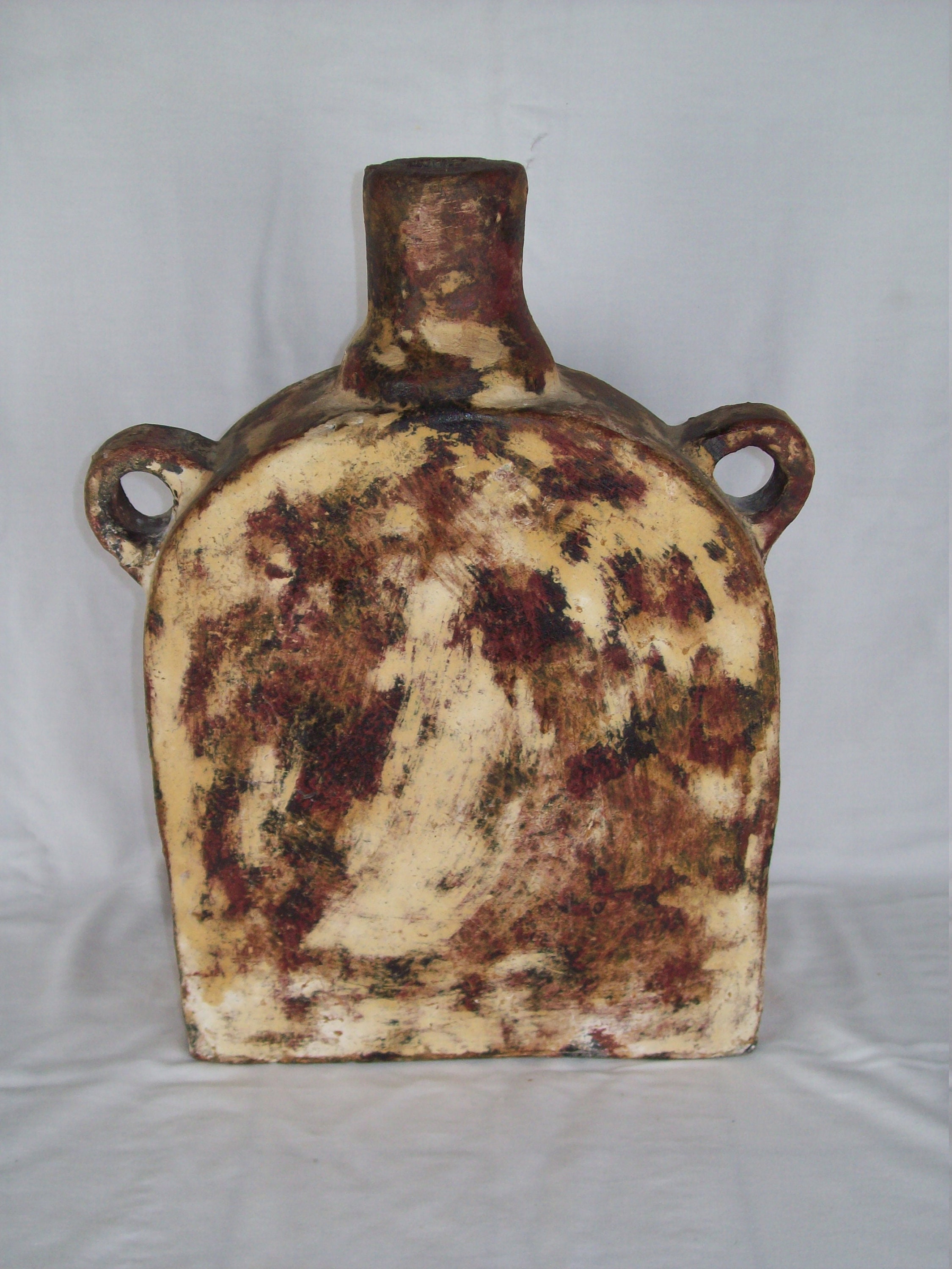 Rare Primitive Looking Aztec Mayan 2 Handle Jug Good | Etsy