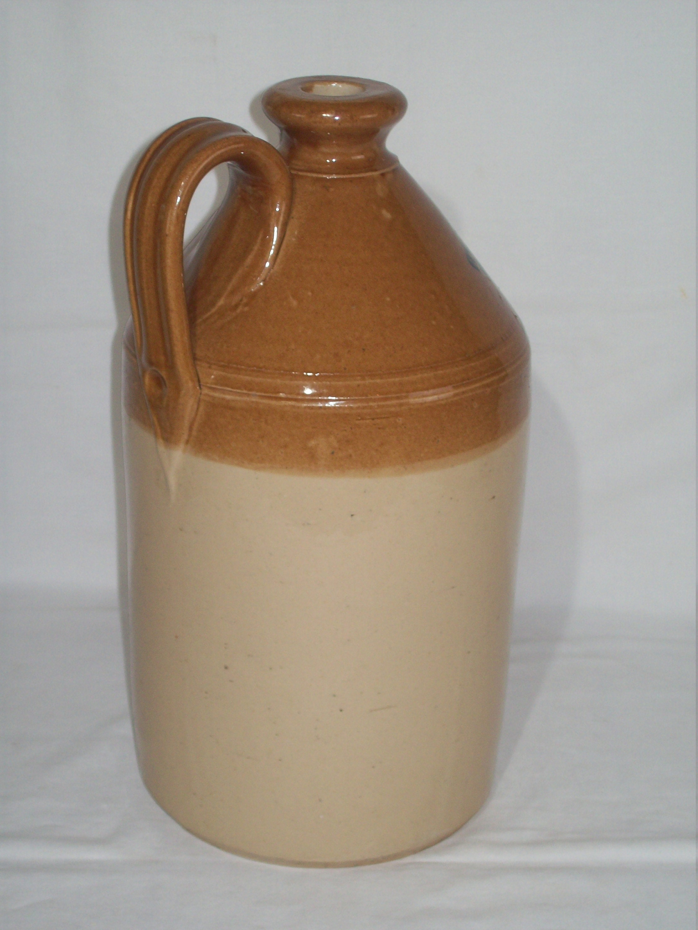 Primitive 2 Gallon Stoneware Crock Jug Light Brown & Beige | Etsy