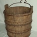 Primitive Wooden Well Bucket With Iron Banding ~ Very Solid ~ Nice Eye ...