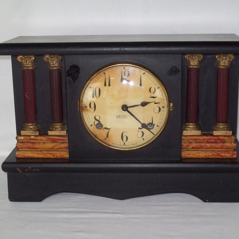 Antique Mantle Clock - Etsy