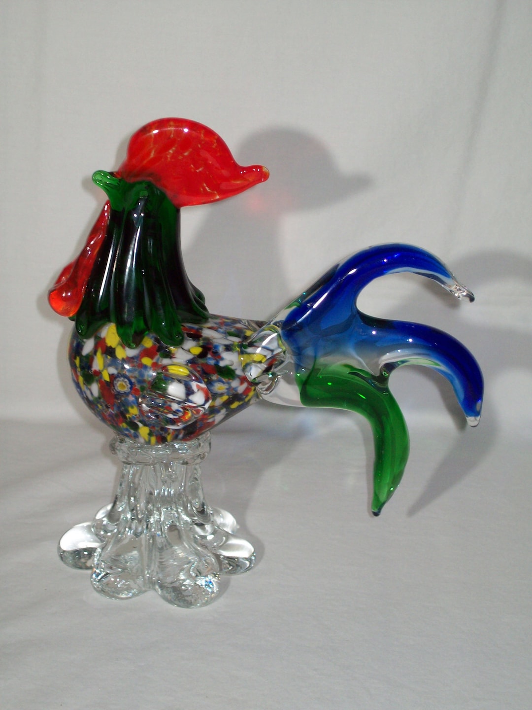 Vintage Murano Art Glass Rooster ~ Multicolored ~ Hand Blown ~ Awesome ...