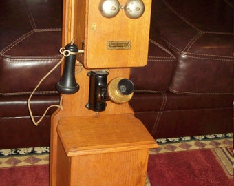 Antique Wood Telephone - Etsy