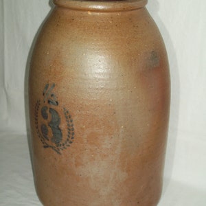 Primitive 3-1/2 Gallon Stoneware Crock Container Awesome Looking ...