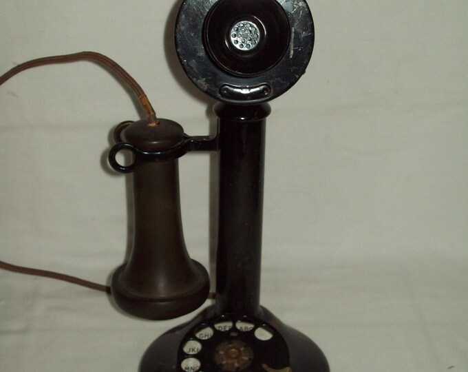Early 1900's Western Electric Antique Rotary-dial Candlestick Telephone ...