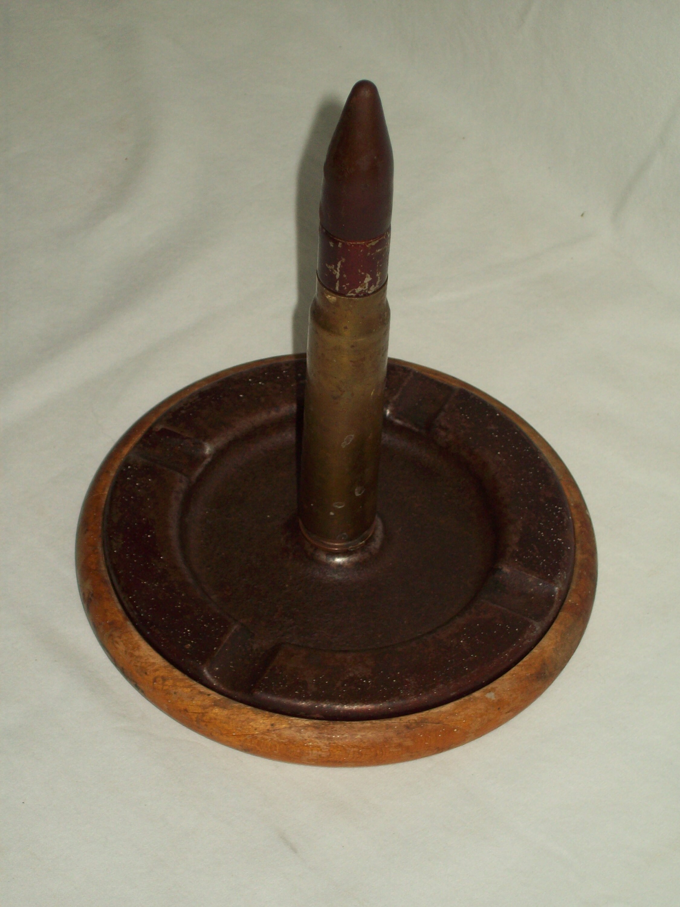 WWI Trench Art Ashtray Lighter Brass US Military Artillery Shell ...