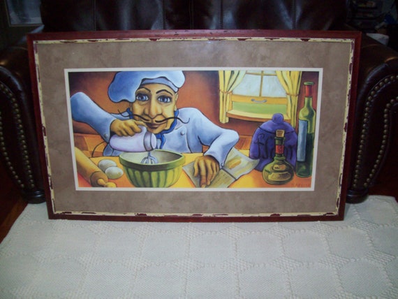 Vintage Rafuse Culinary Cheff Framed Picture Restaurant - Etsy