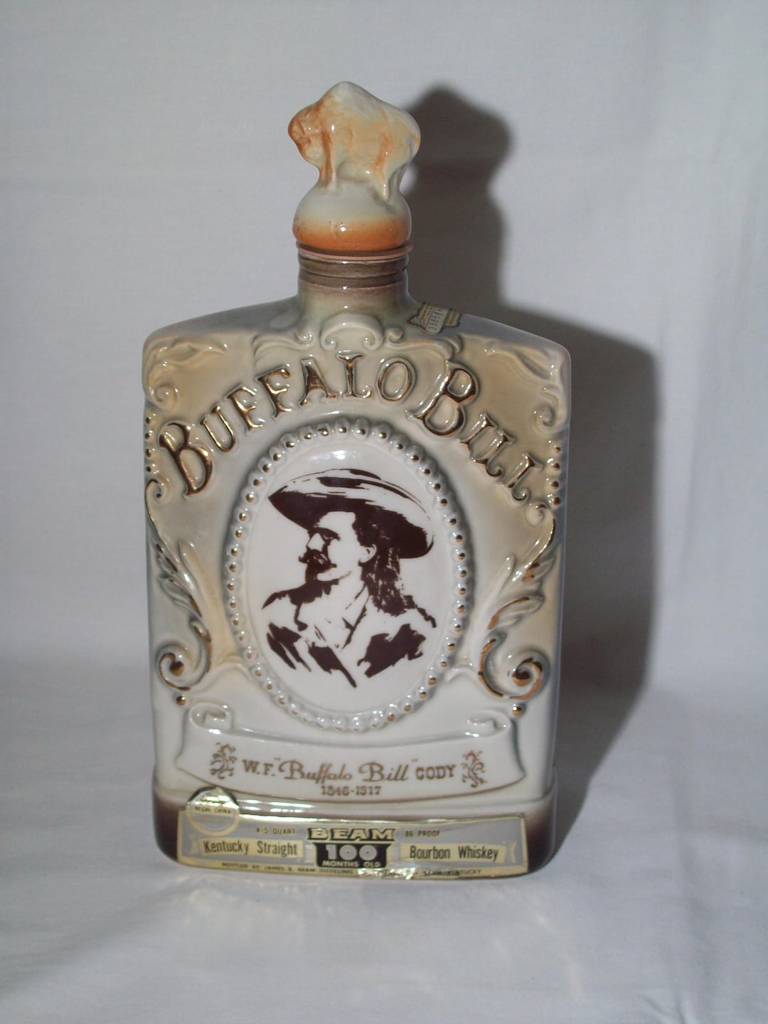 Vintage 1971 James Beam buffalo Bill Decanter Bottle empty Bottle Sorry Does Display Well - Etsy