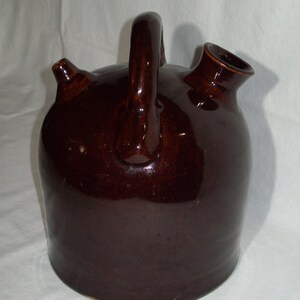 Rare Primitive 1 Gallon Stoneware Water Crock Jug With a Vent Spout ...