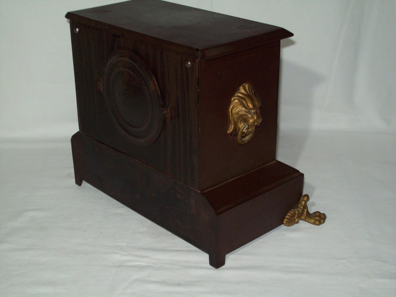 Antique Ansonia Metal Mantel Clock Key Wind Pendulum - Etsy