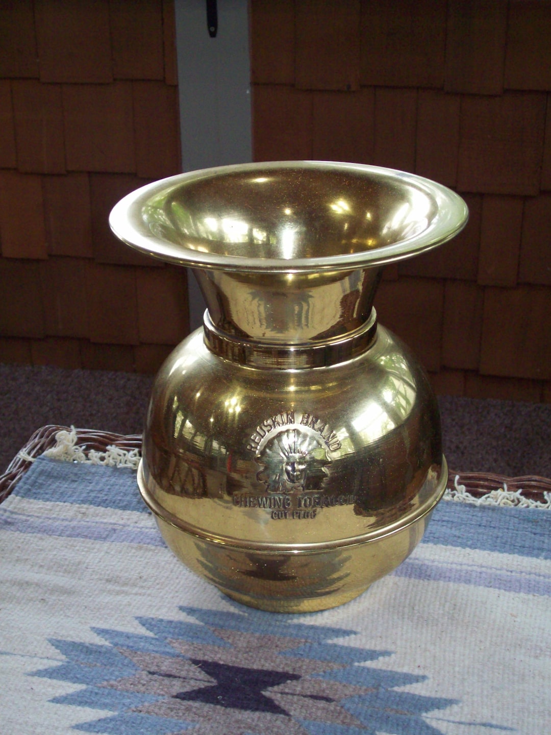 Vintage Chewing Tobacco Cut Plug Spittoon ~ Embossed Pattern ~ Has a ...