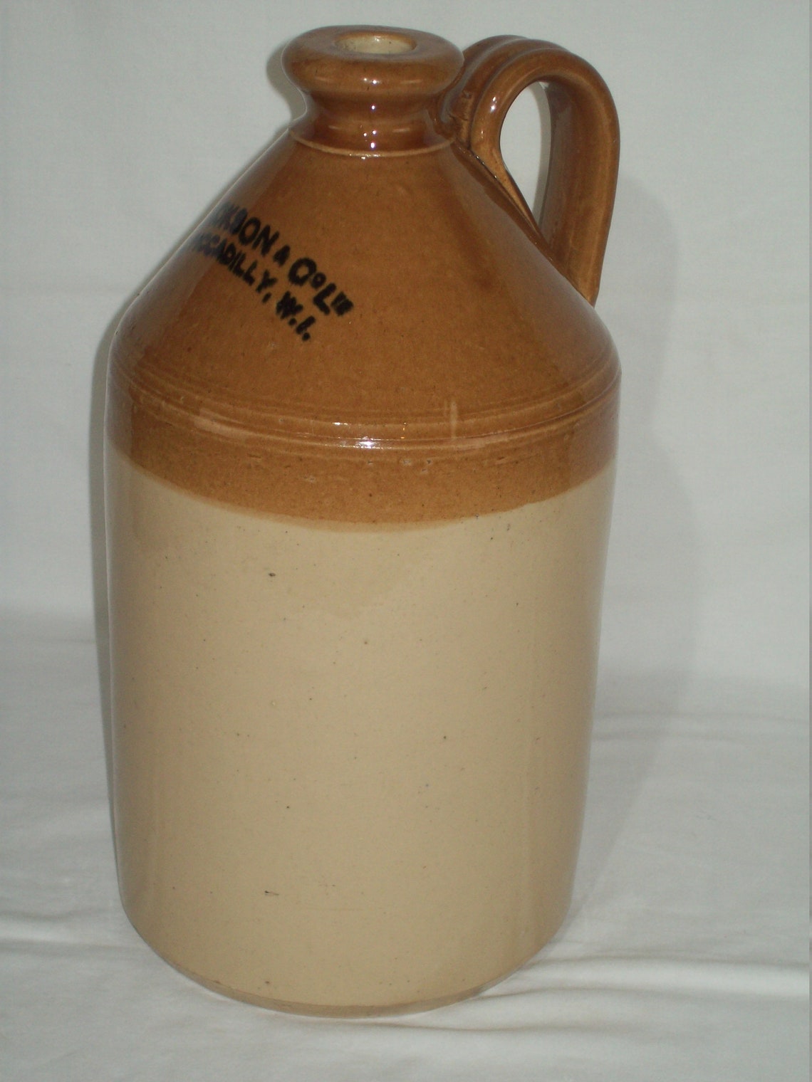 Primitive 2 Gallon Stoneware Crock Jug Light Brown & Beige | Etsy
