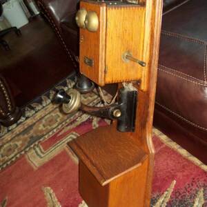 Early Northern Electric Double Wood Box Telephone Antique Wall Mount ...