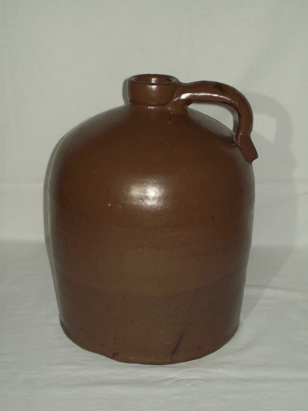 2 Gallon Brown Antique Stoneware Crock Jug Nice Primitive Beehive Jug ...