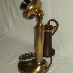 Early 1900's American Bell Antique Rotary-dial Candlestick Telephone ...