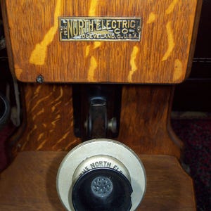 Early Northern Electric Double Wood Box Telephone Antique Wall Mount ...