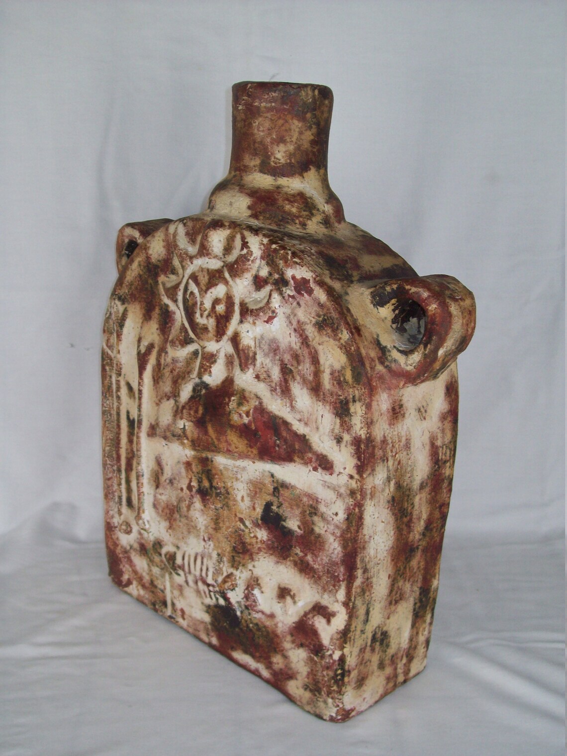 Rare Primitive Looking Aztec Mayan 2 Handle Jug Good - Etsy