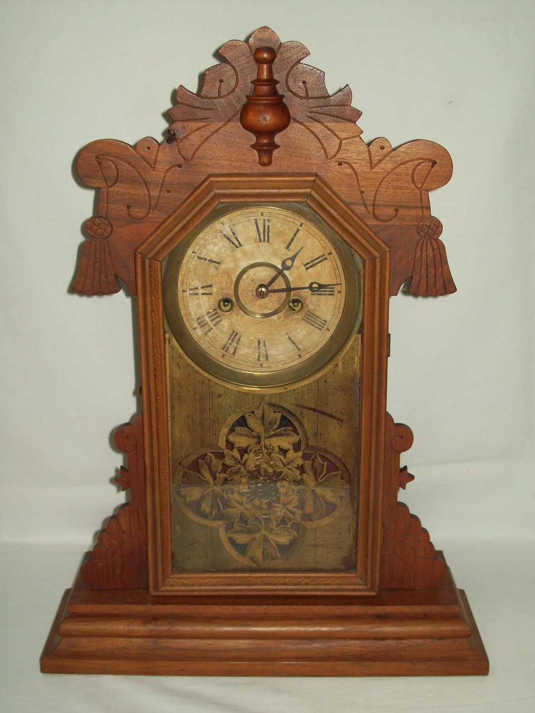 Early Ingraham Mantel Clock ~ Antique Key Wind Pendulum Movement ~ Does ...