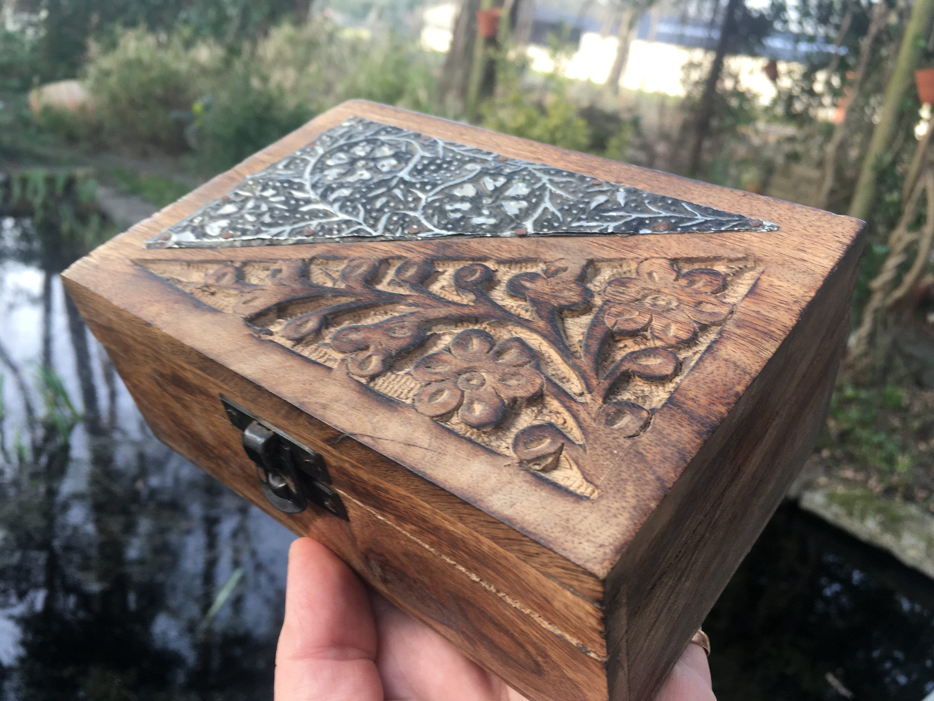 Home & Living Desk Storage 70s style retro Vintage Handmade Wooden Box ...