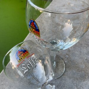 2 Glasses for the Famous Leffe Abbey Beer, Leffe Belgian Beer Glass ...