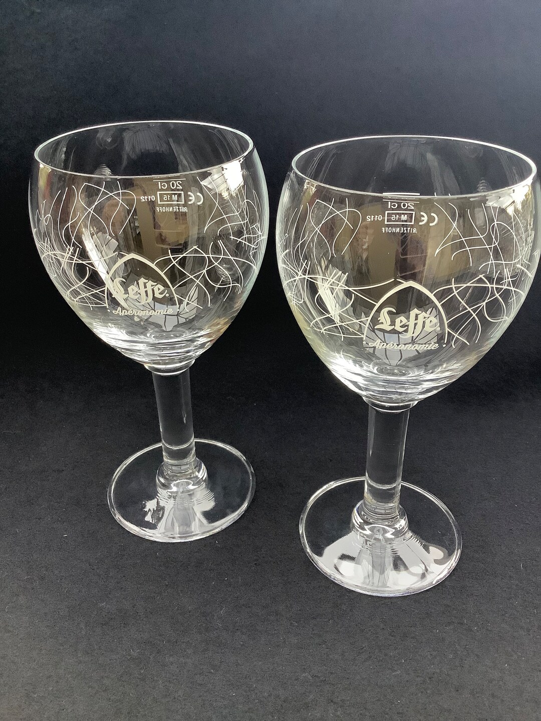 2 Glasses for the Famous Leffe Abbey Beer, Leffe Belgian Beer Glass ...