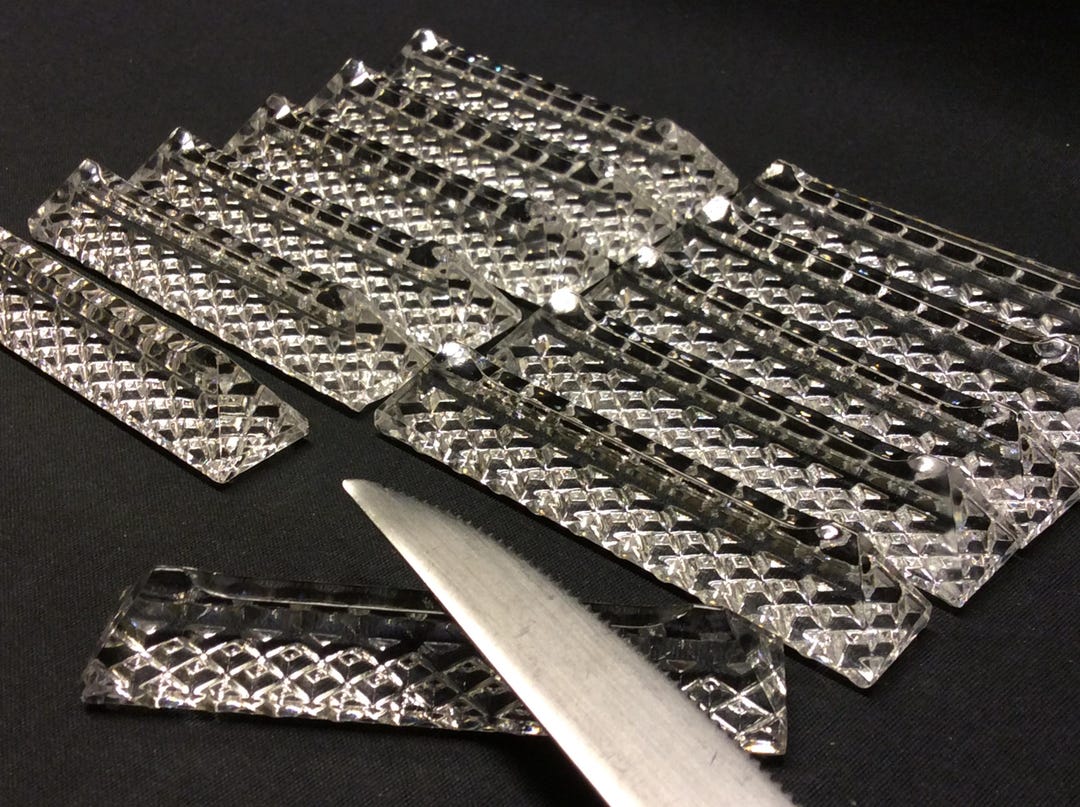 Vintage Set of 12 Wonderful French Cut Crystal Cutlery Rests, Knife ...