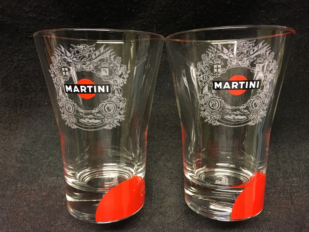Vintage Martini Glasses, Martini Brand Logo, Set of 2 - Etsy