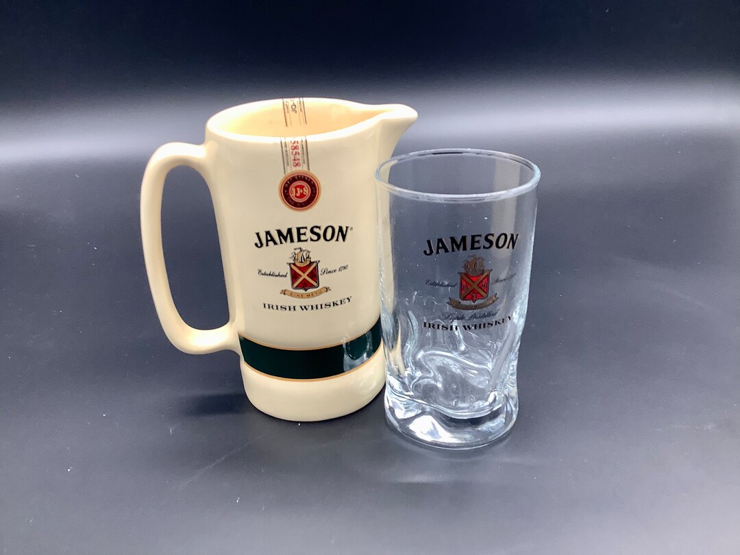 Vintage Jameson Irish Whiskey Large Yellow Water Jug, Pitcher With ...