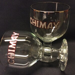 2 Vintage Glasses for the Famous Chimay Trappist Beer, Belgian Beer ...