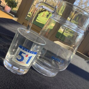 A Vintage Pernod Pastis 51 Water Jug With Glass Pastis 51, 51 Pastis is ...